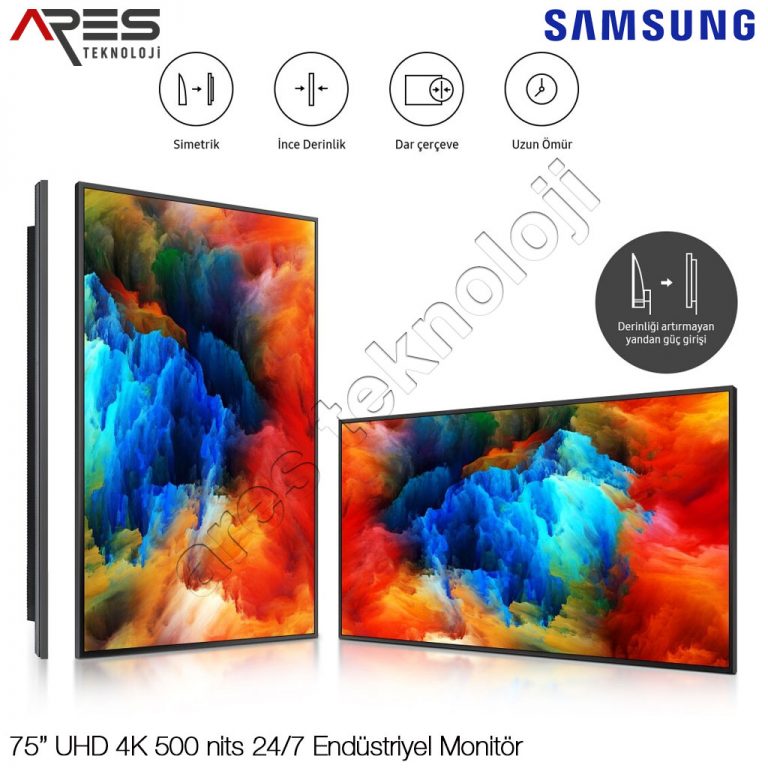 Samsung qm75c 75 inç digital signage endüstriyel monitör